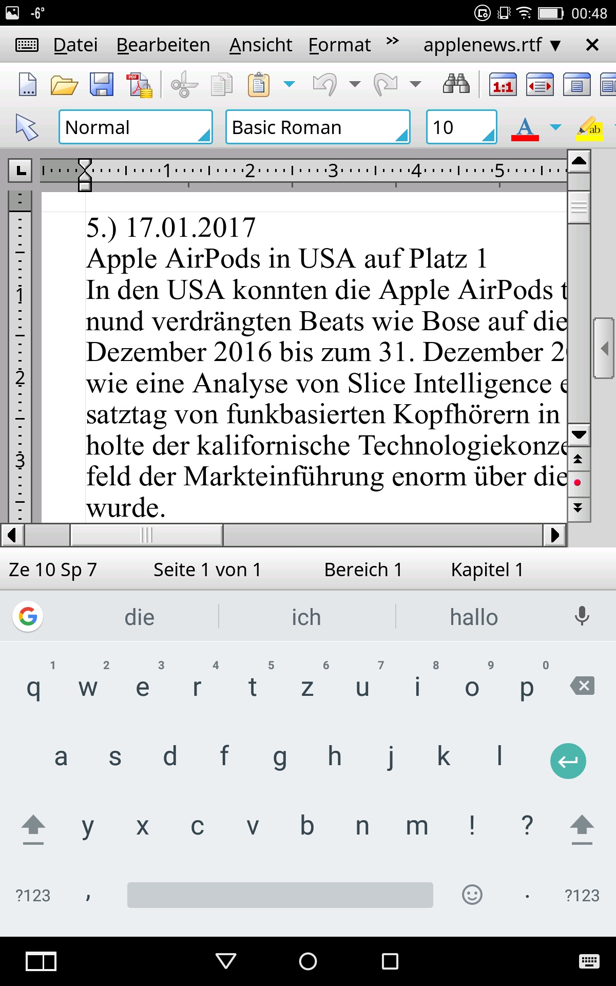 Textverarbeitung TextMaker HD Basic im Test - Android News
